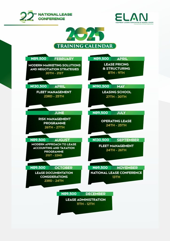 2025 Training Calendar! - ELAN